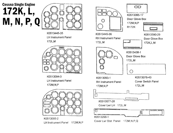 Cessna Single Engine 172K, L, / Schematics