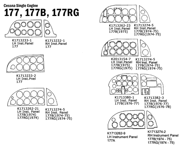 Cessna Single Engine 177, 177B, 177RG / Schematics