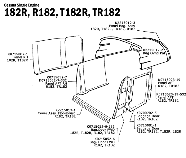 Cessna Single Engine 182R, R182, T182R, TR182 / Schematics
