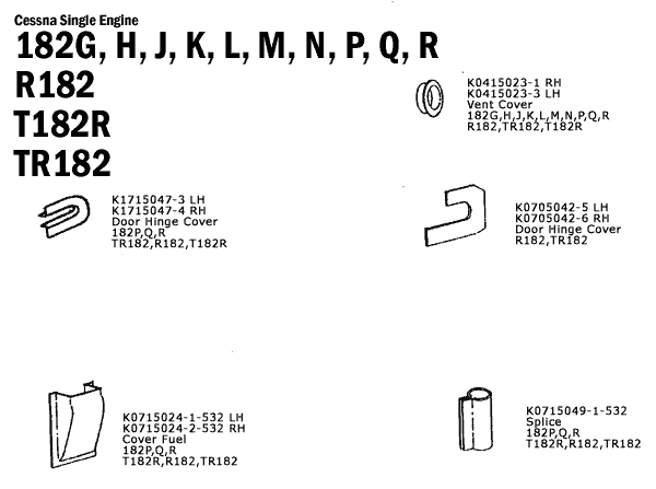Cessna Single Engine 182G, H, J, K, L, M, N, P, Q, R / Schematics