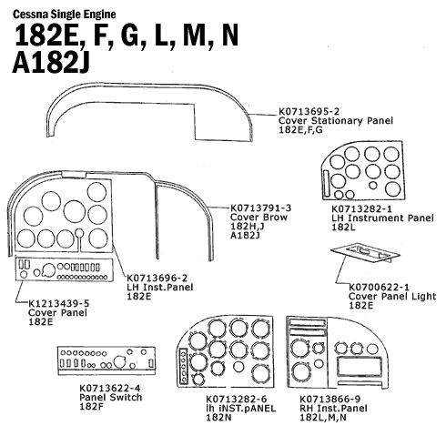 Cessna Single Engine 182E, F, G, L, M, N / Schematics