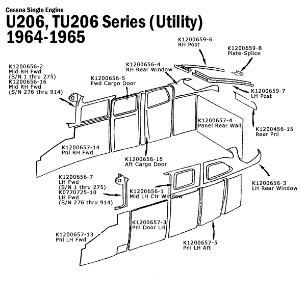 Cessna Single Engine U206, TU206 Series (Utility) / Schematics