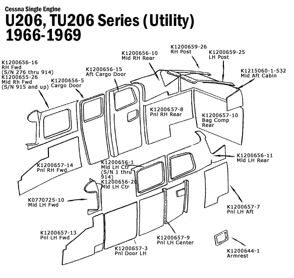 Cessna Single Engine U206, TU206 Series (Utility) / Schematics