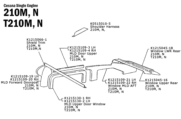 Cessna Single Engine 210M, N / Schematics